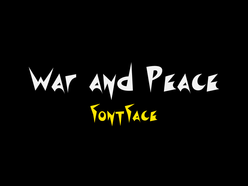 War and Peace typeface — font design by Peter Pustota on Dribbble