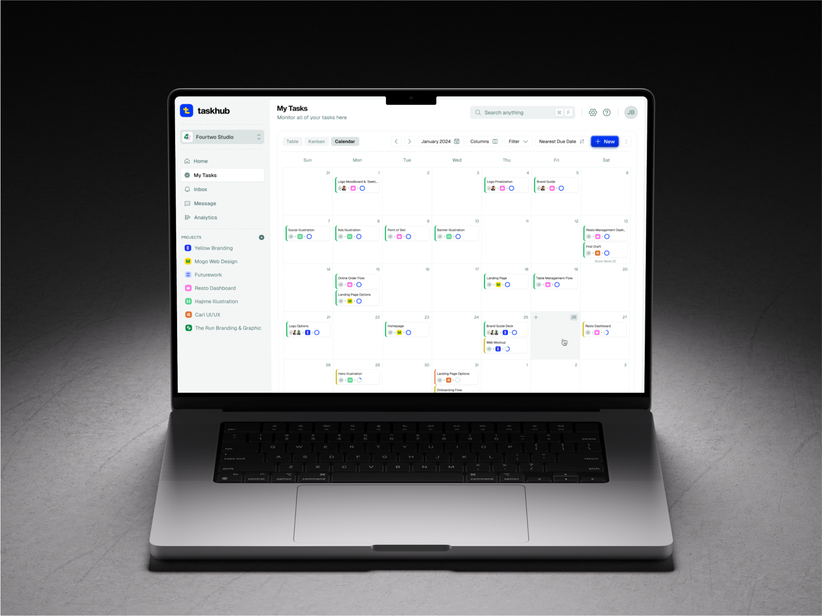 Taskhub - Task calendar dashboard by VKTR Supply for Vektora on Dribbble