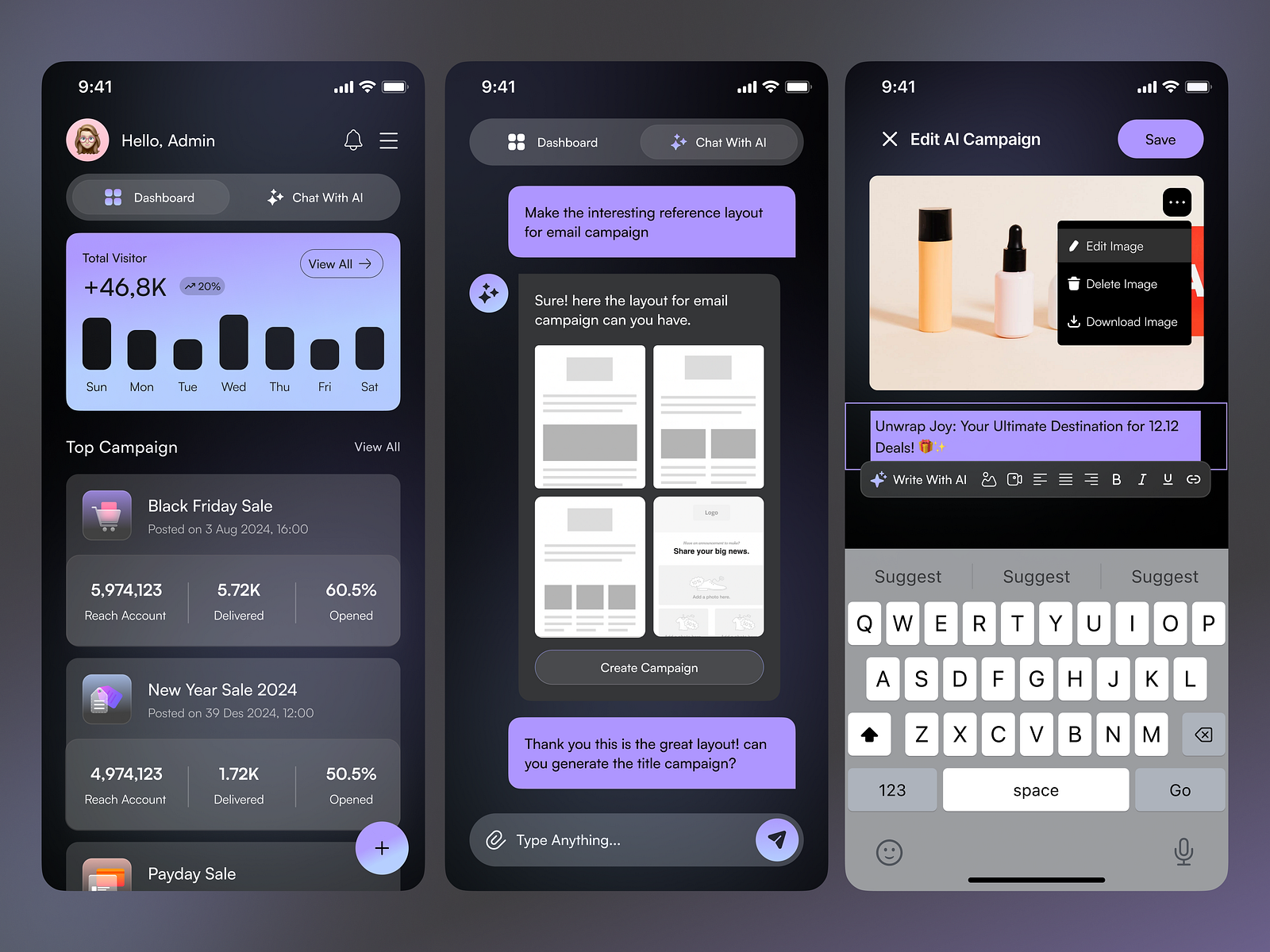 Campaign Sass Mobile App by Ailsa Salsabila for Kanji Hyped on Dribbble