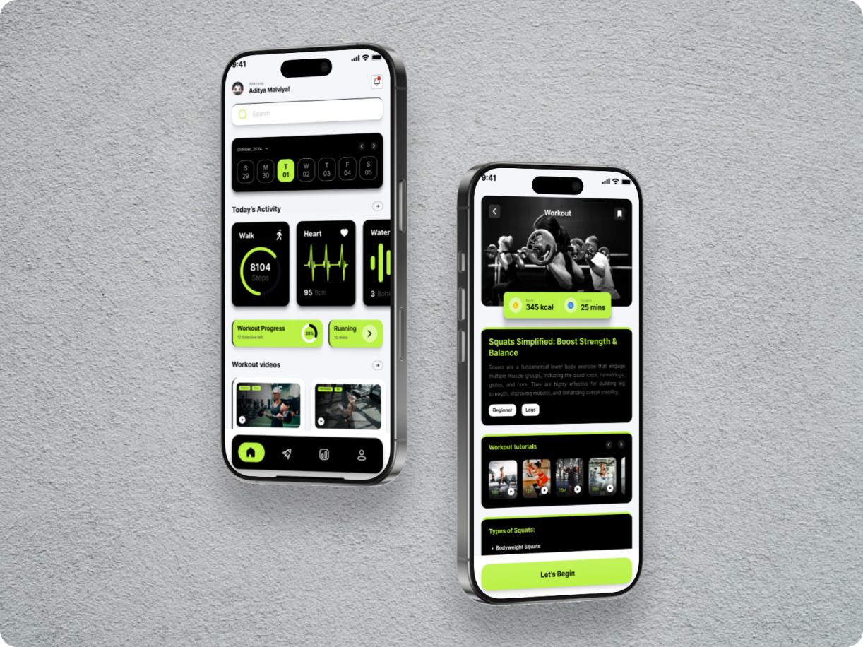 Fitness App UI Design | Onboarding, Dashboard & Workout. by Aditya ...