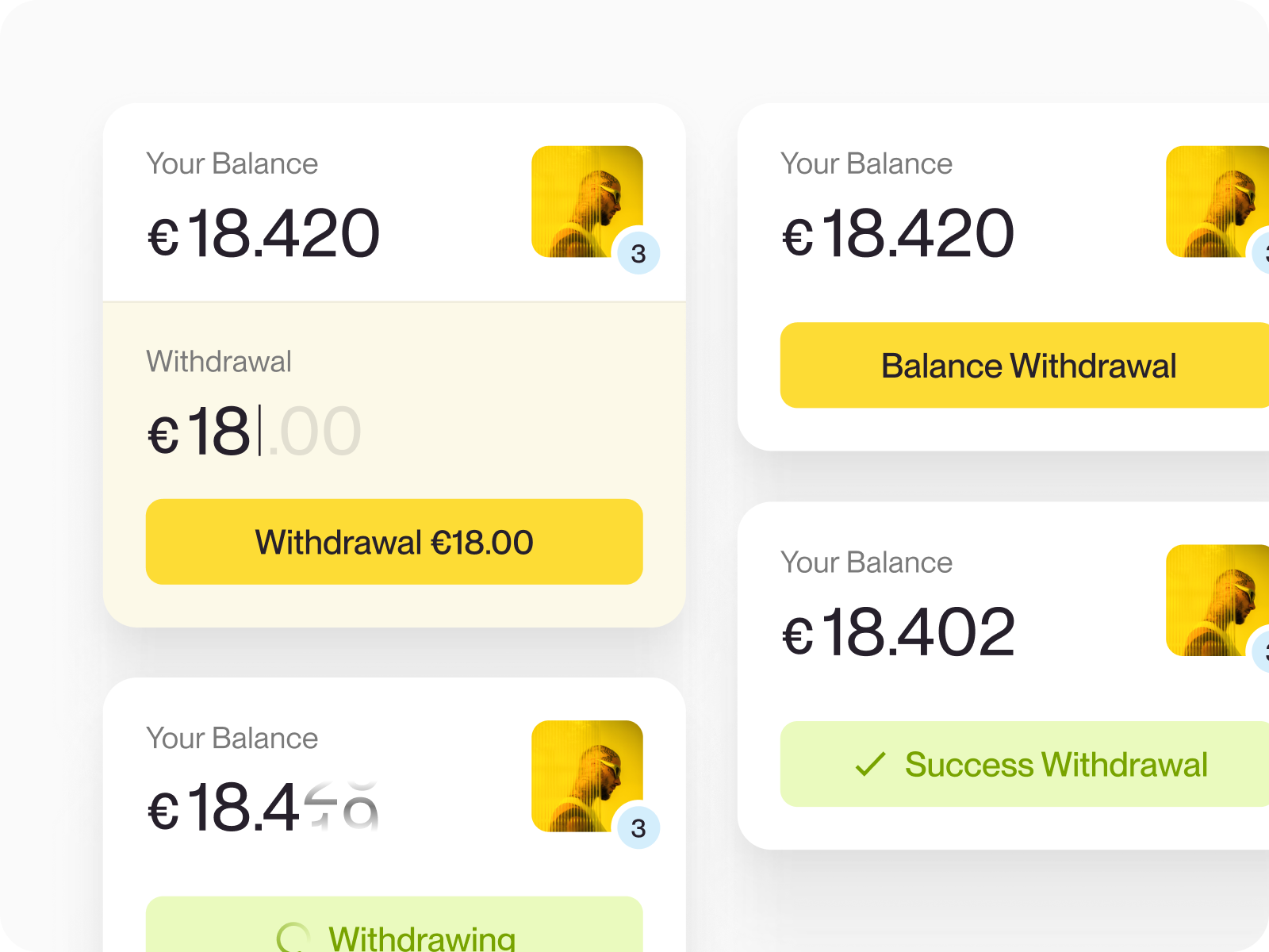 Balance Widget by Martin Fafek on Dribbble