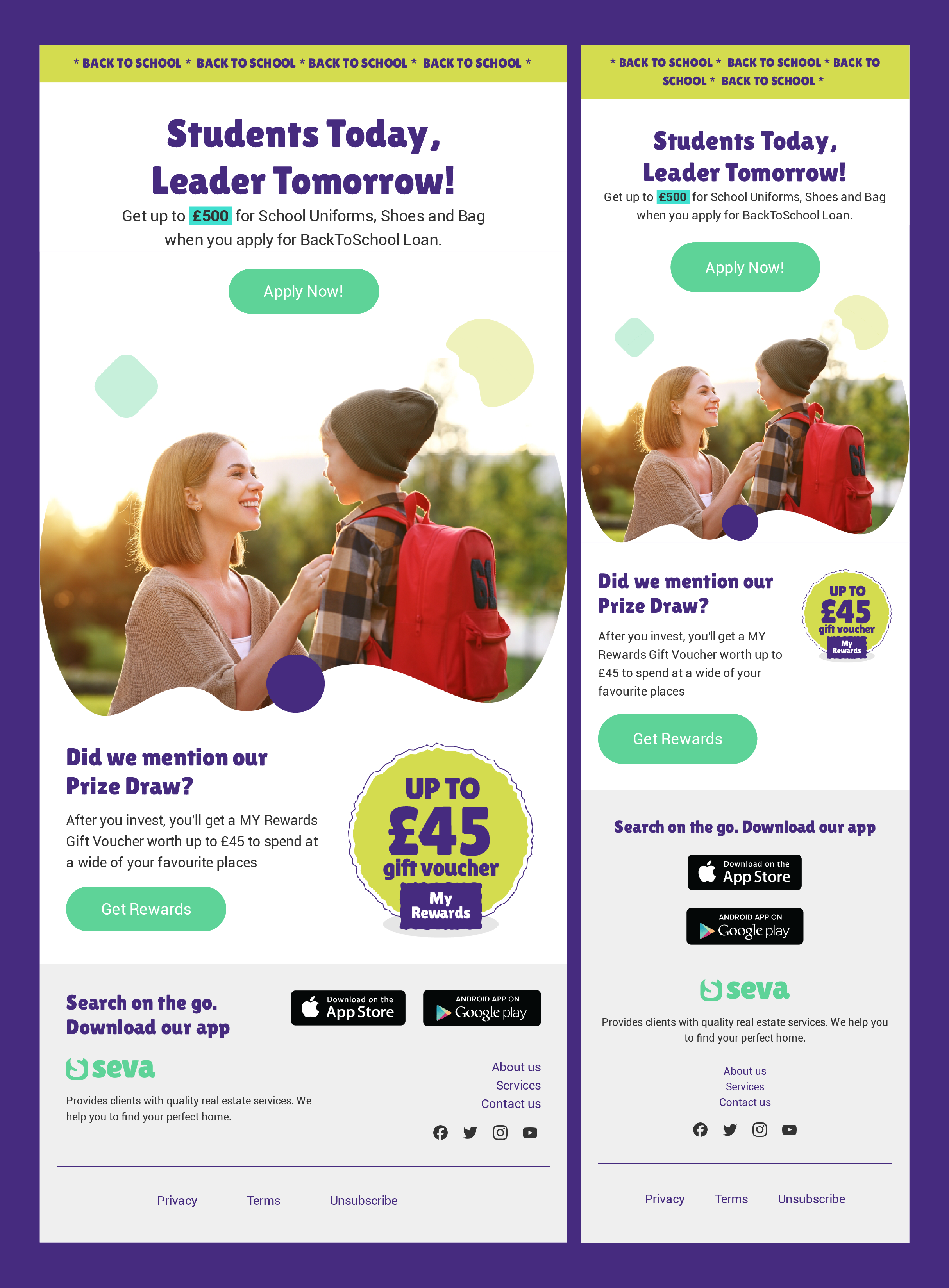 Back To School Email Design designs, themes, templates and downloadable ...