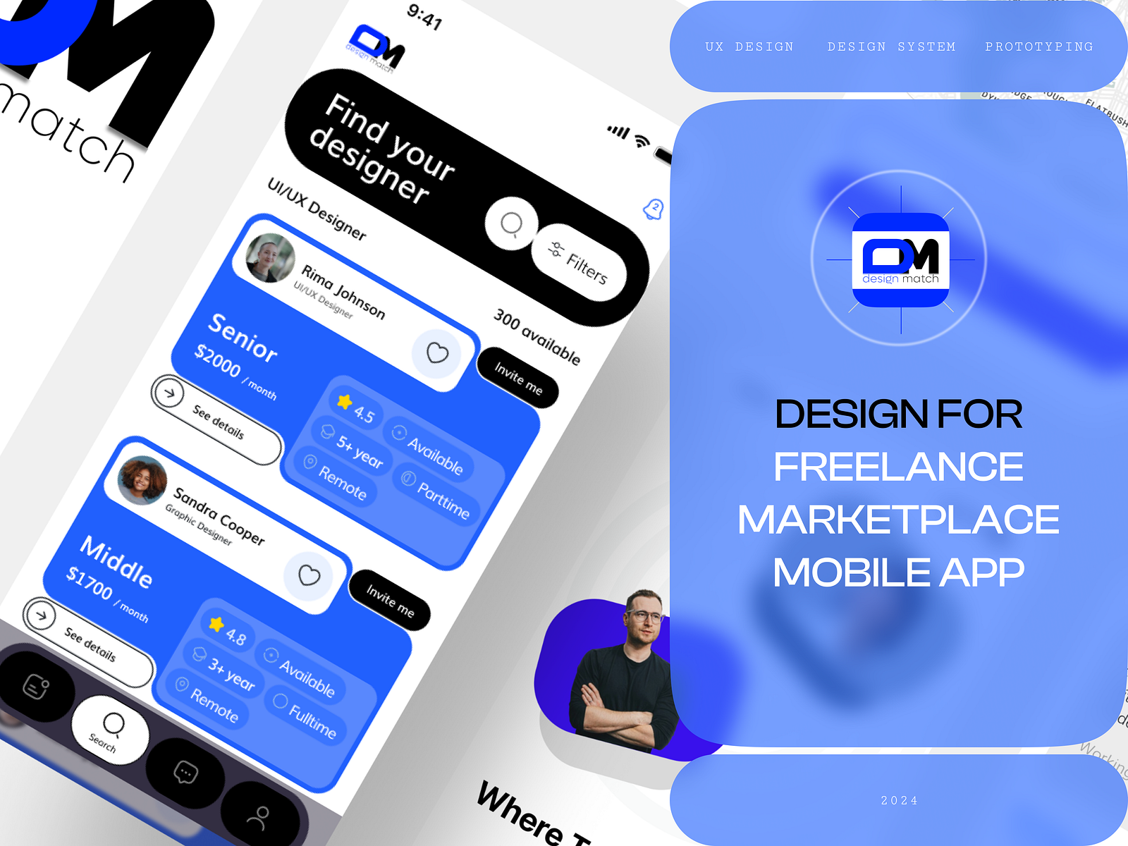 Design Match Mobile App by Yaroslava S. on Dribbble