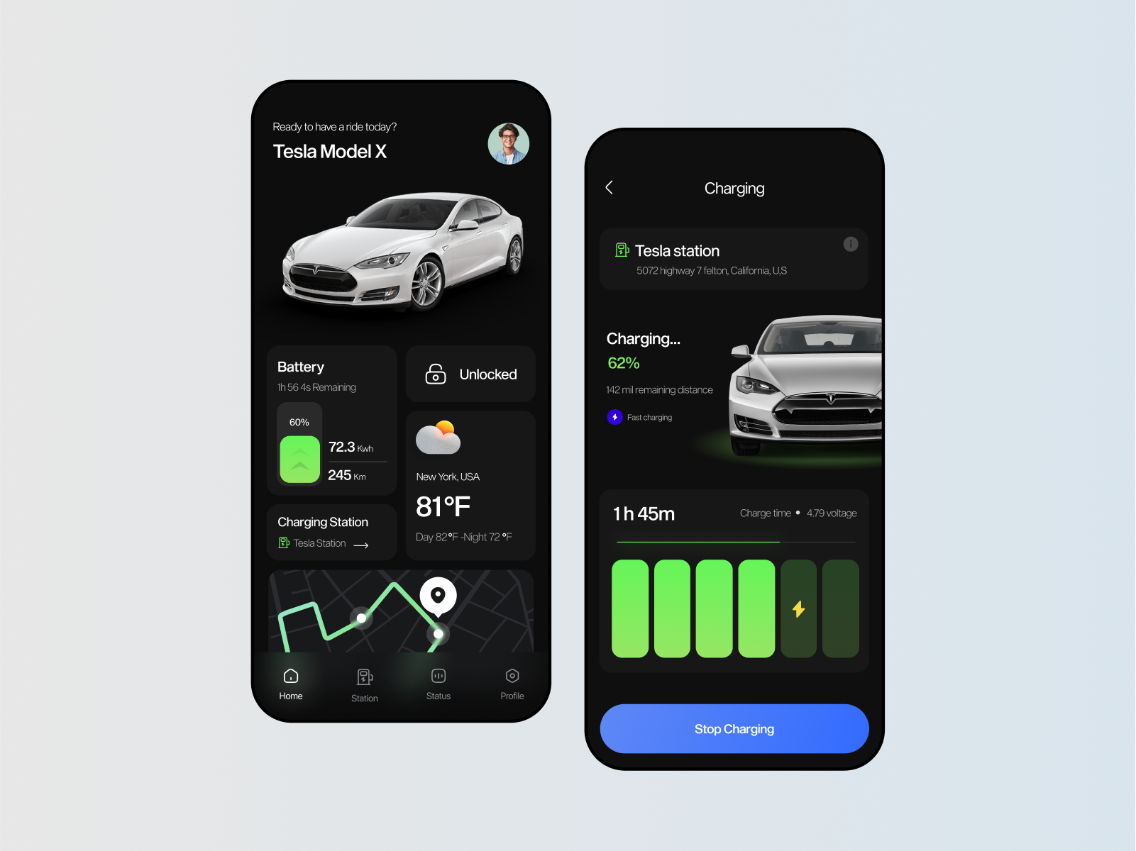 Electric Car App! ⚡🚗 by Roohi Koohi on Dribbble