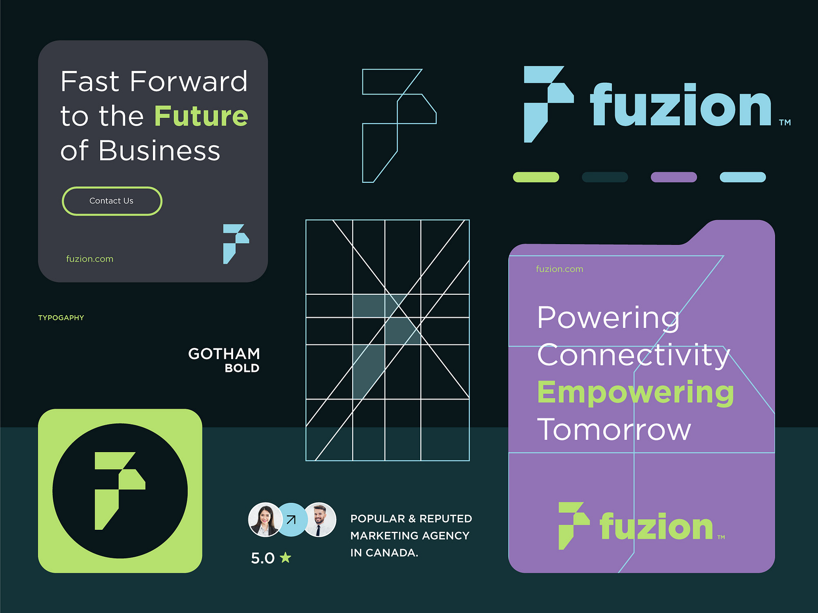 Fuzion Logo Branding । Brand Identity। Logo Design by Mh Ridoy on Dribbble