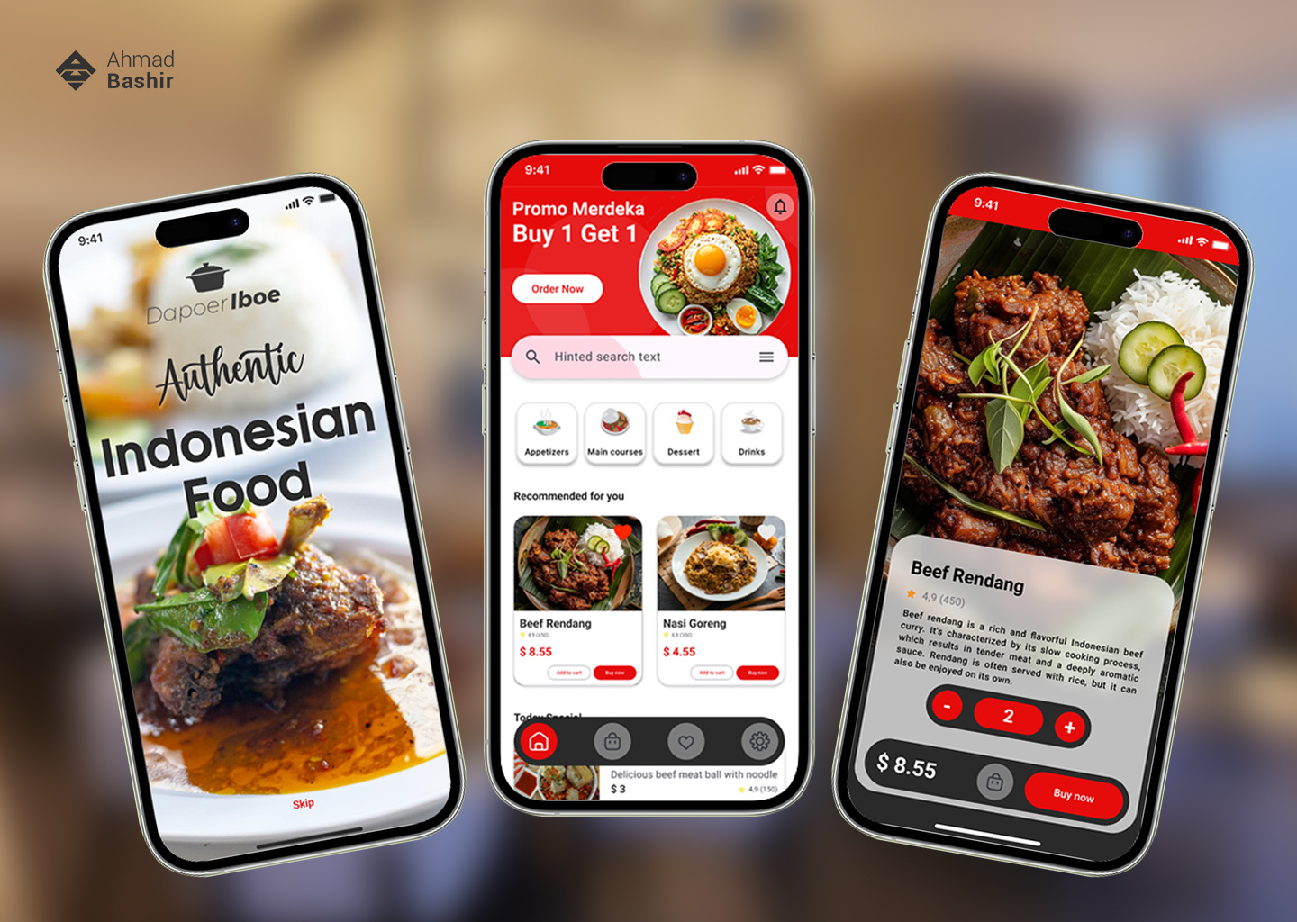 Restaurant App Design by Ahmad Bashir on Dribbble