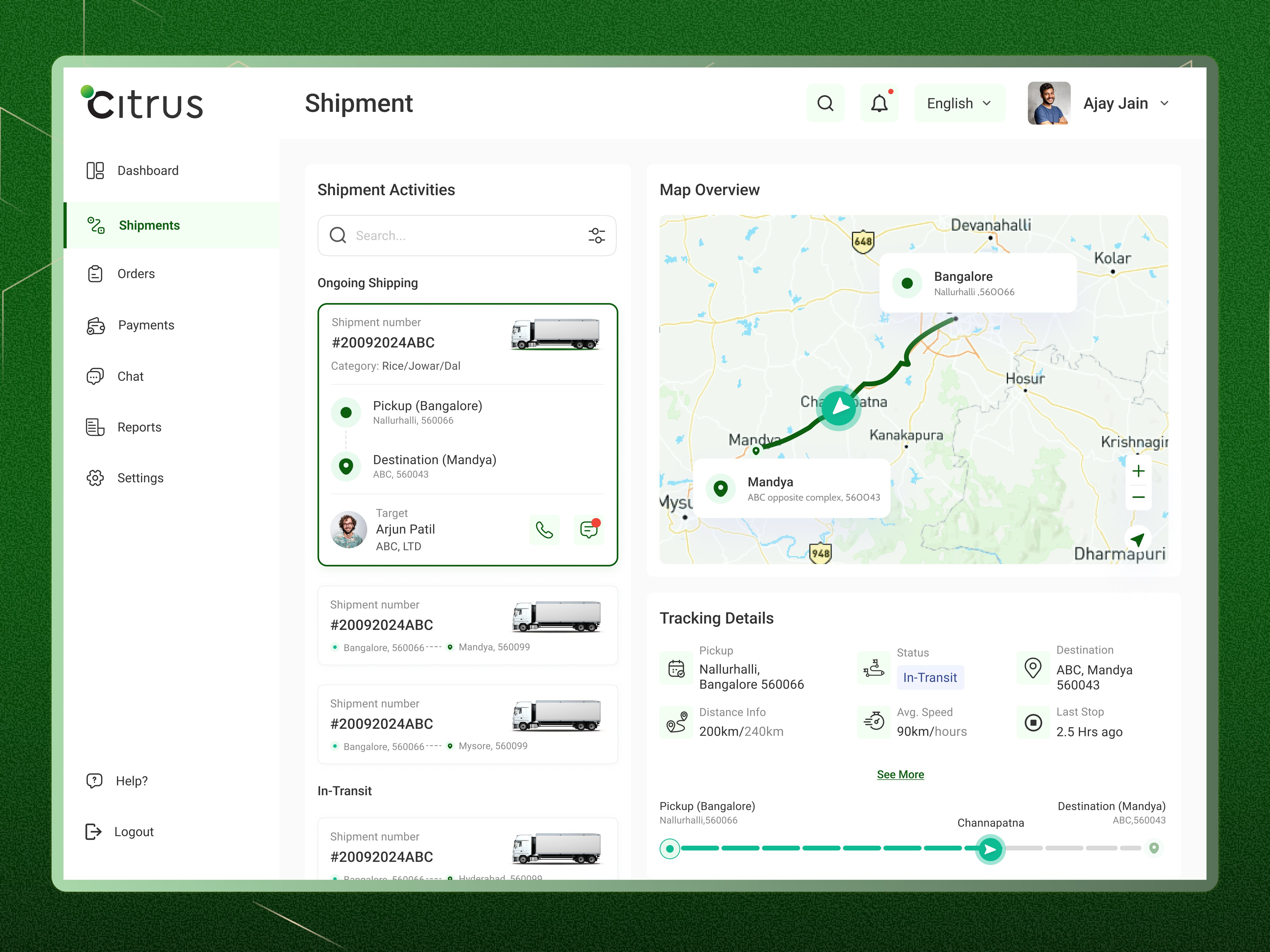 Freight Dashboard and Shipment Tracking by Deepika D Bind on Dribbble