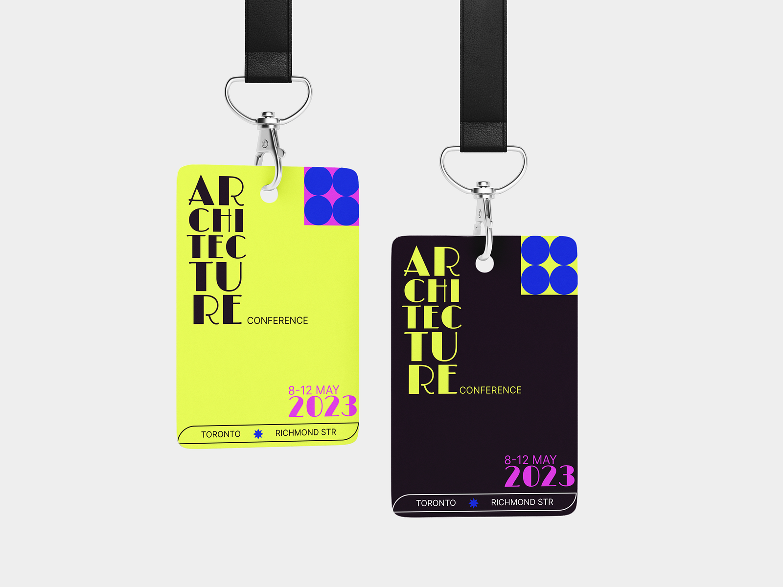 Conference badge design by Hanna Lysa on Dribbble