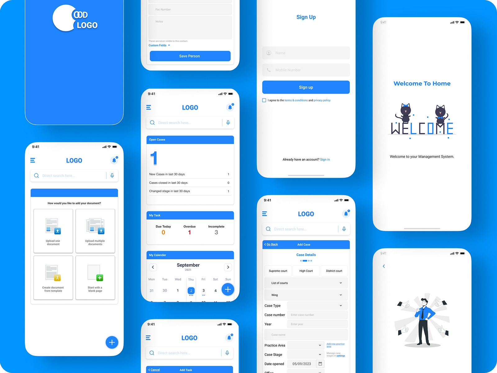CMS Mobile App UI | Case Management for Lawyers & Advocates by Aditya ...