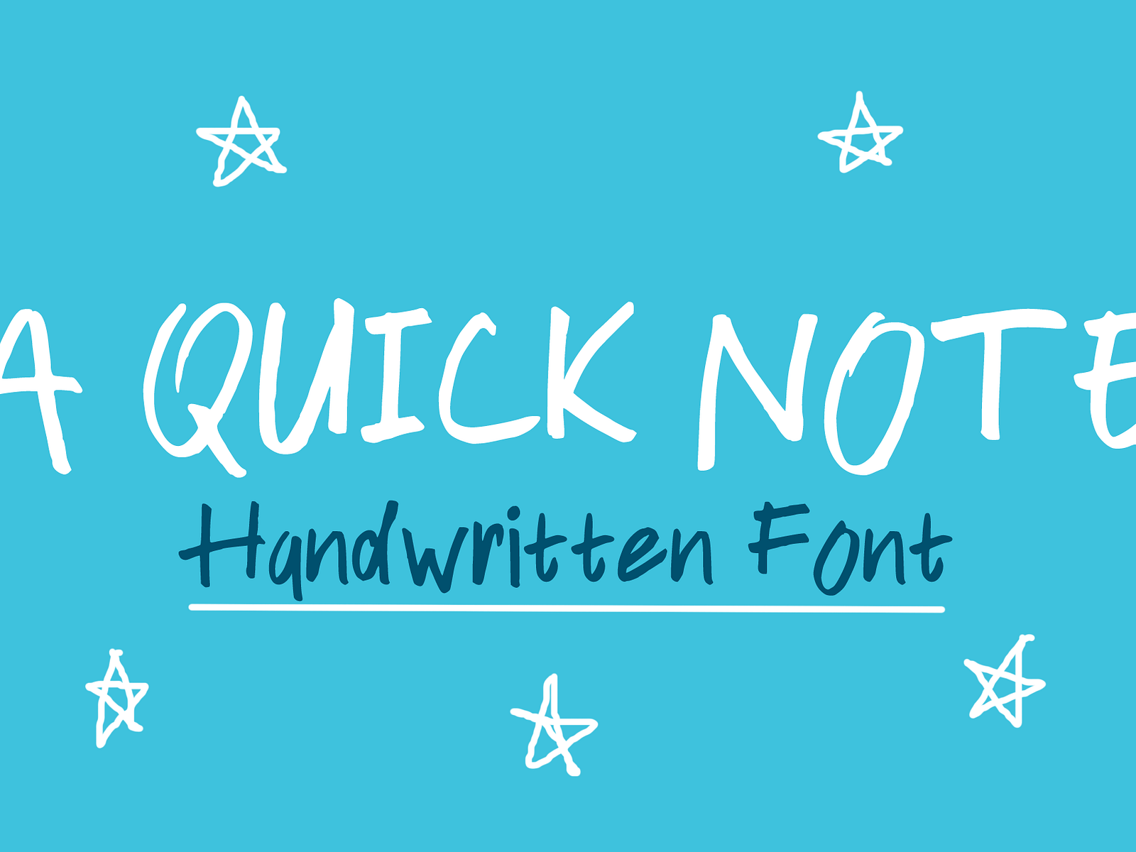 A Quick Note Font by MVMET fonts on Dribbble