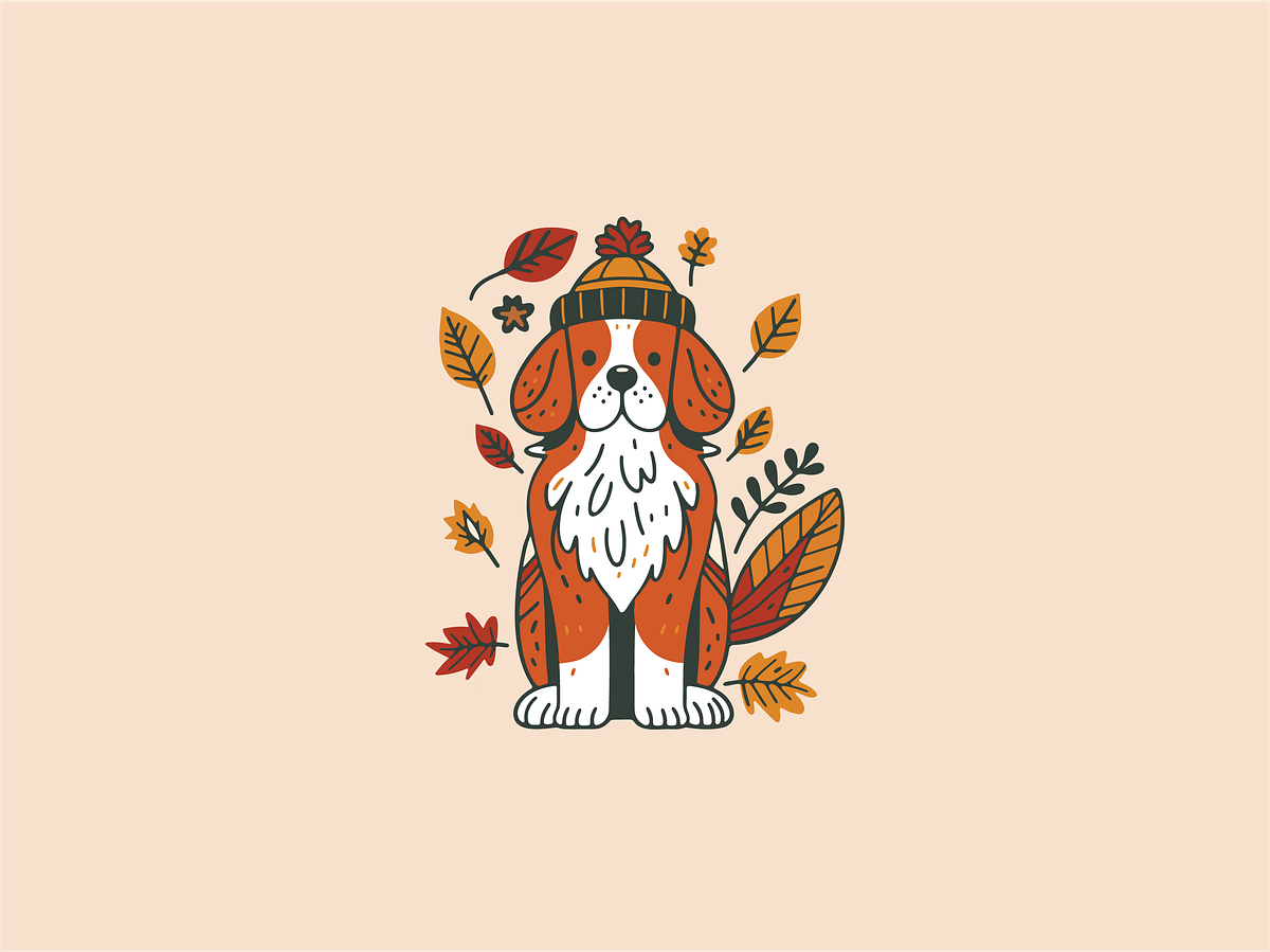 Autumn themed Dog by Aruscha on Dribbble