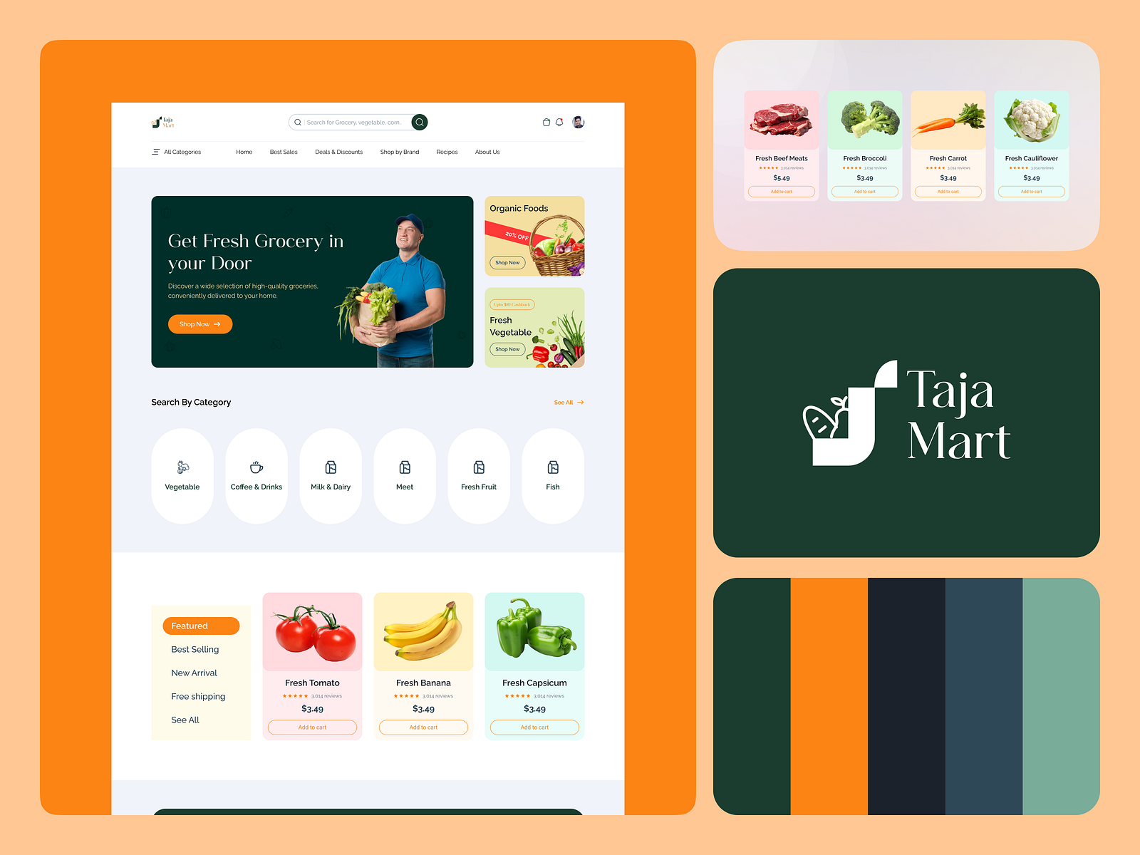 Grocery Website UI/UX Design by BerTobase on Dribbble