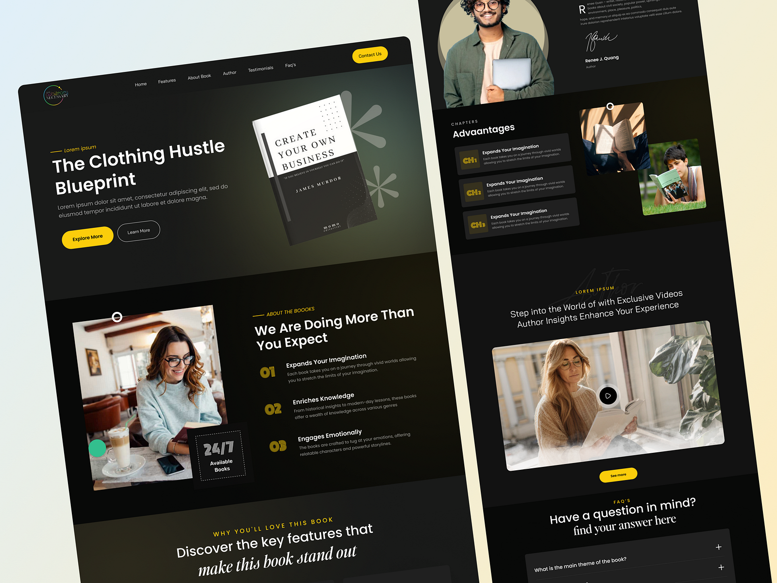 Online Books Landing Page UI Design by Awais Ali on Dribbble