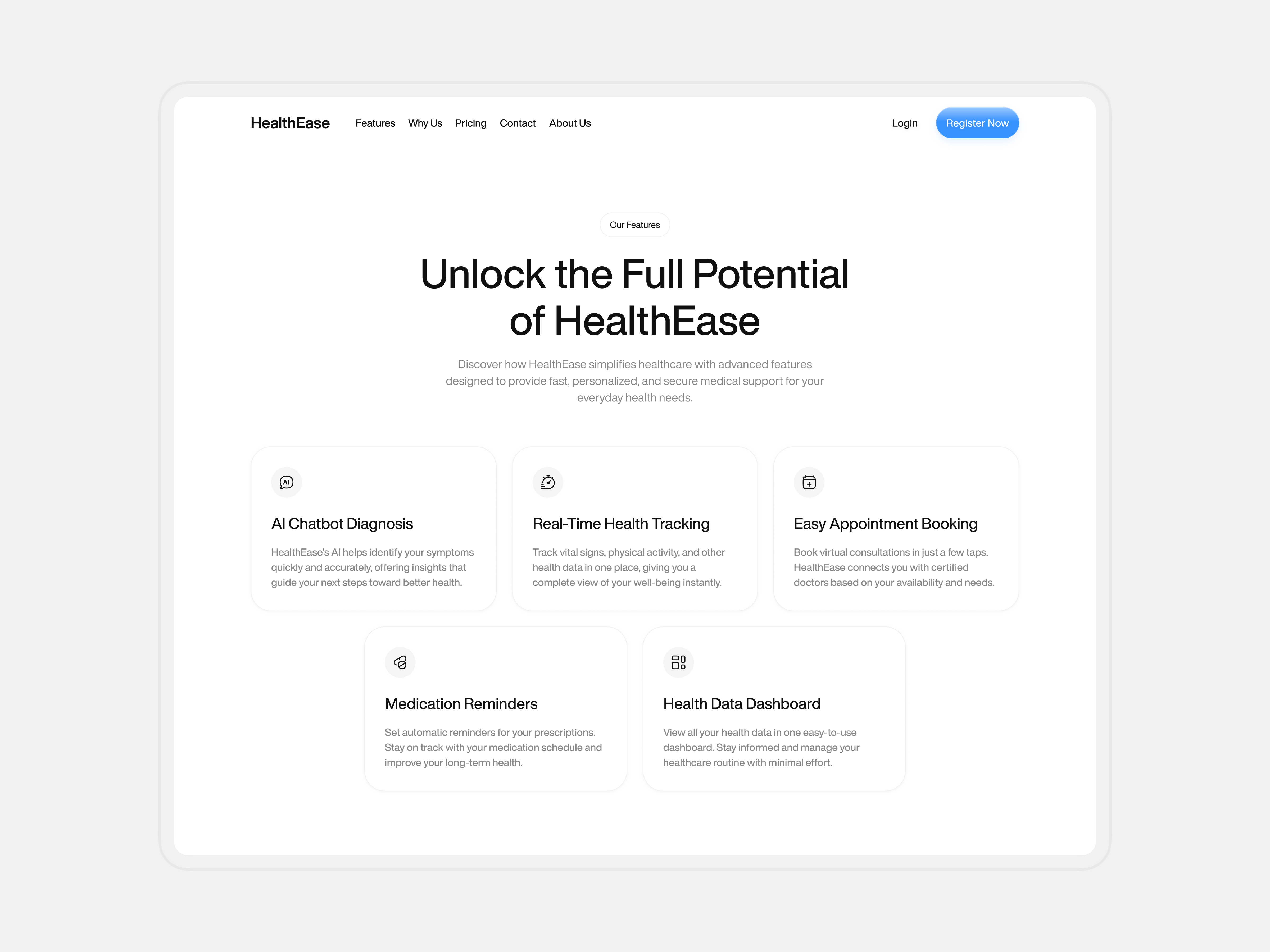 HealthEase - Telemedicine Landing Page by Rizal for Kretya Studio on ...