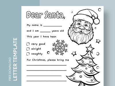 Coloring Letter to Santa by Gdoc on Dribbble