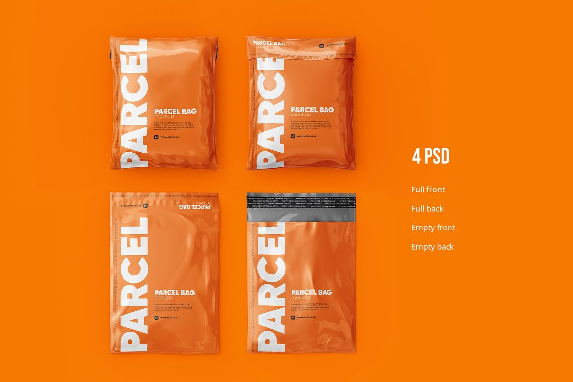 Parcel, Mailing, Shipping bag 4 PSD by Product Mockups on Dribbble