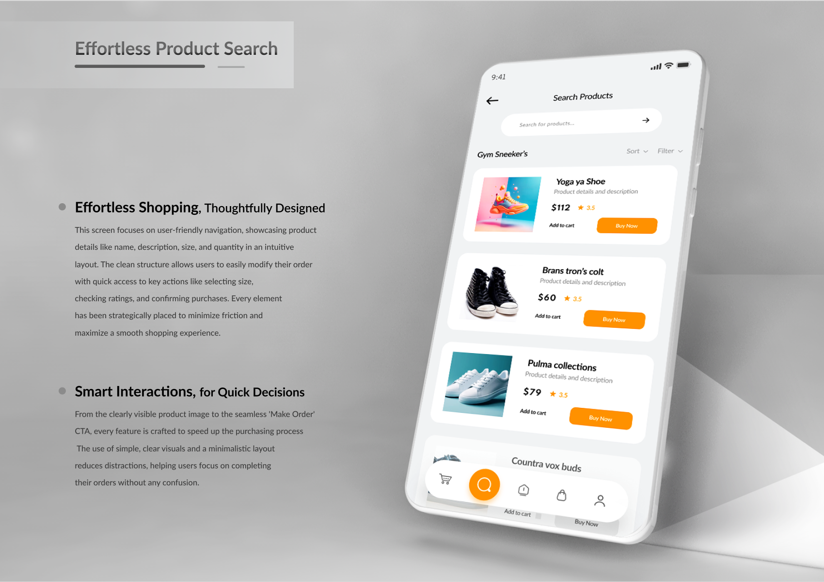 E Commerce mobile application ui ux design by Mansoor Gull ⚚ on Dribbble