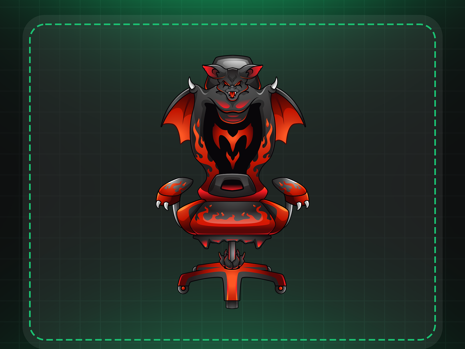 Vtuber Accessories Chair Evil Bat - Vtuber Accessories by MegastreamGfx ...