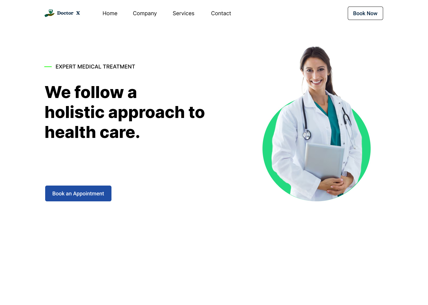 Doctor X Website Ui by Osman Goni on Dribbble