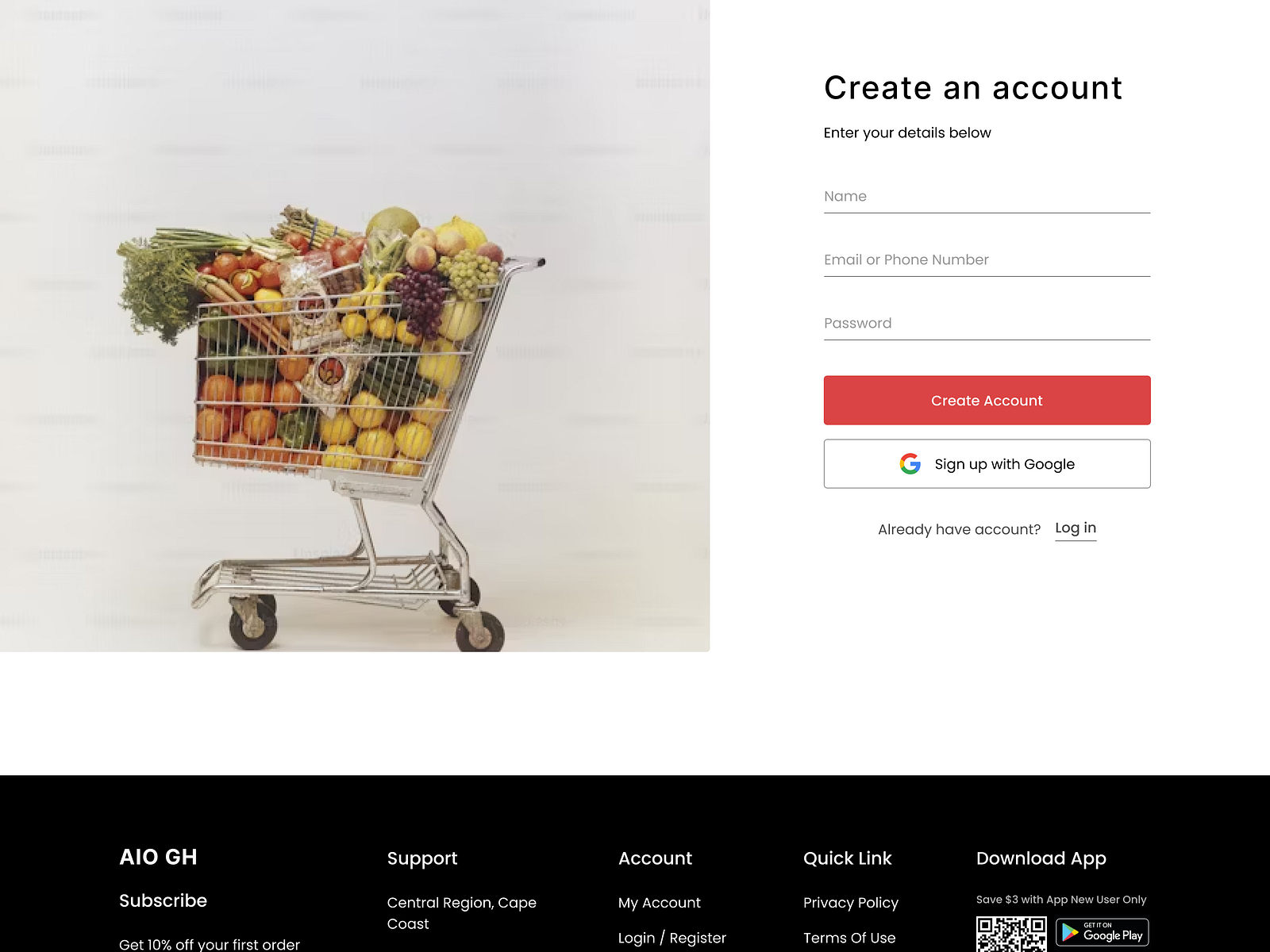 AIO Sign Up page by Peter Baah Kpabitey on Dribbble