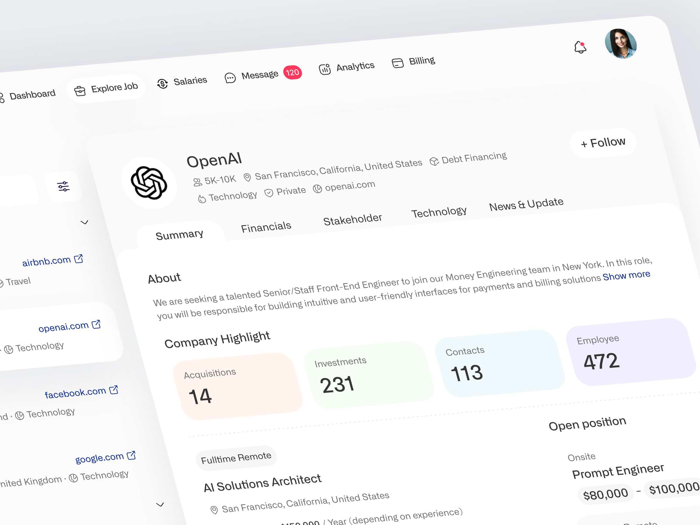 Lawkers - Job Vacancy Dashboard Overview by Xenity Dashboard for Xenity ...