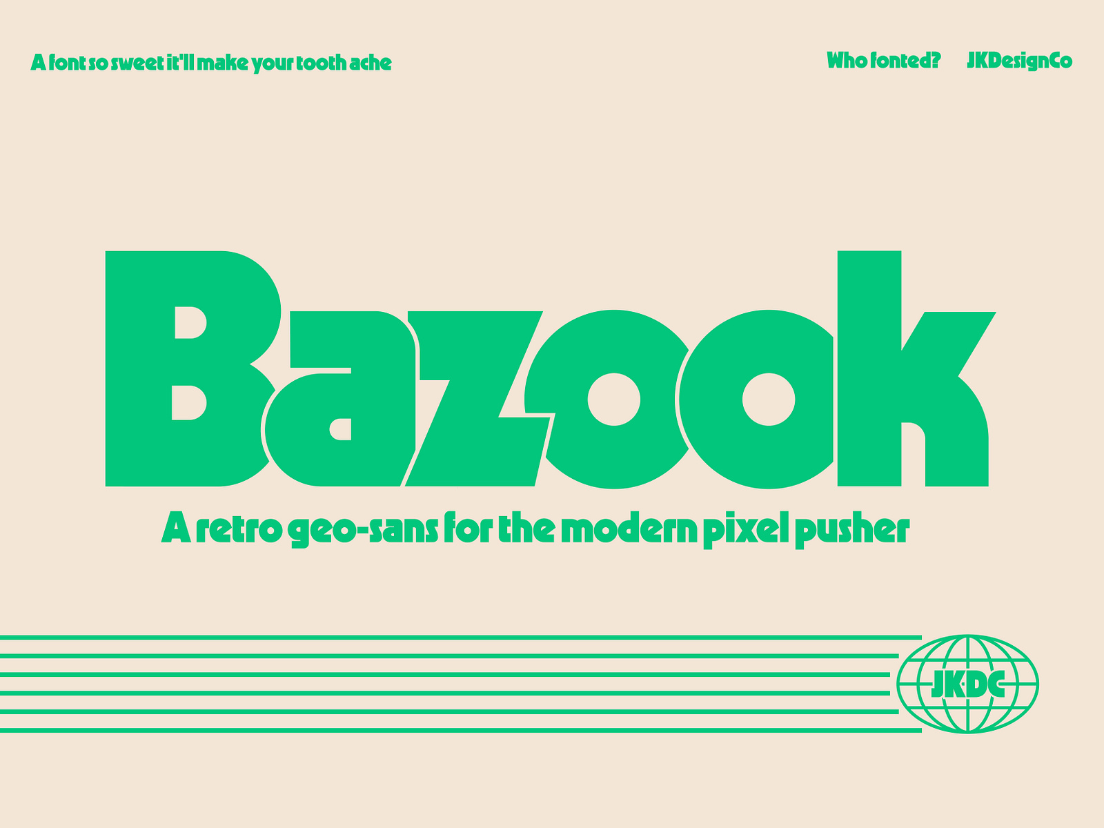 Bazook: A Retro Geo-Sans Font by Jim Kennelly on Dribbble