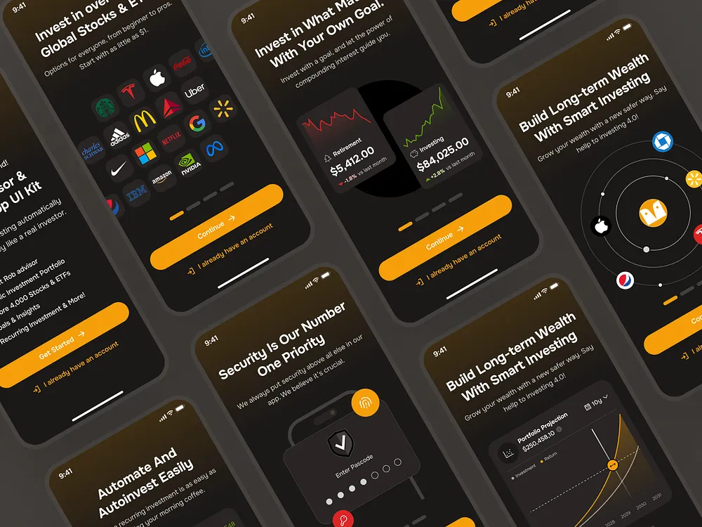 Welcome Screen UI designs, themes, templates and downloadable graphic ...