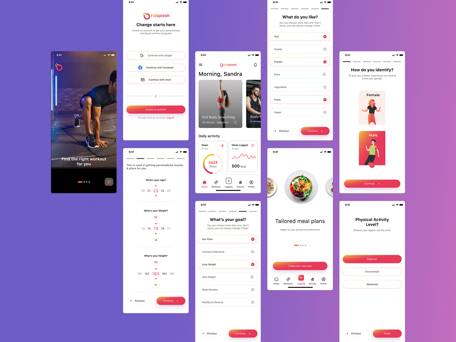 Fitness Tracker UI page by promise okoh on Dribbble