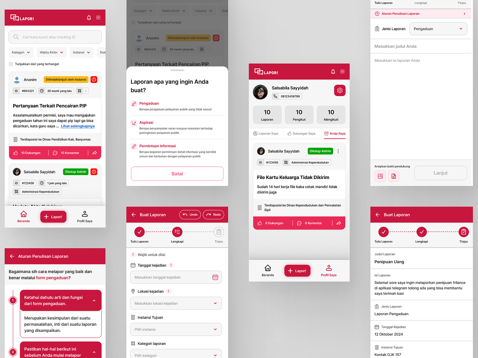 Lapor! App Redesign by Riana Ratna on Dribbble