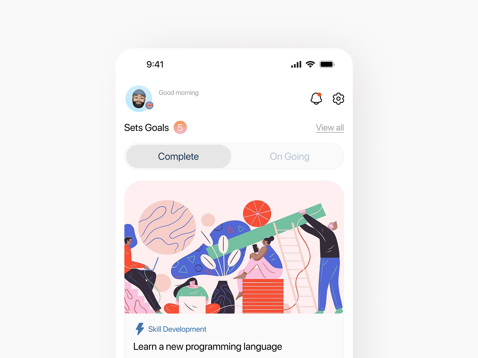 Goal Settings for Language Learning Interface by MAGIKA on Dribbble