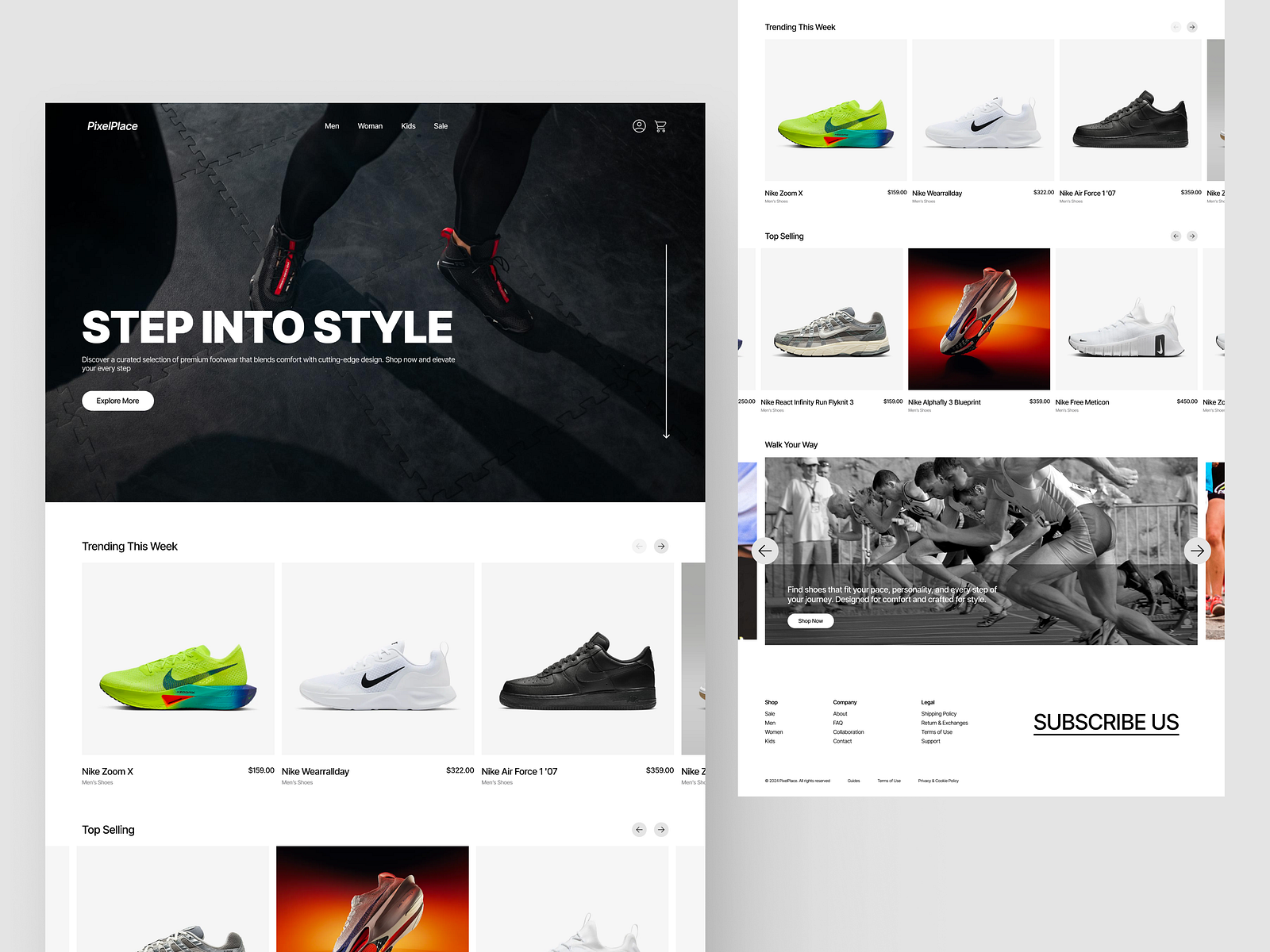 Premium Footwear E-Commerce Website Design by Michael Hadi on Dribbble