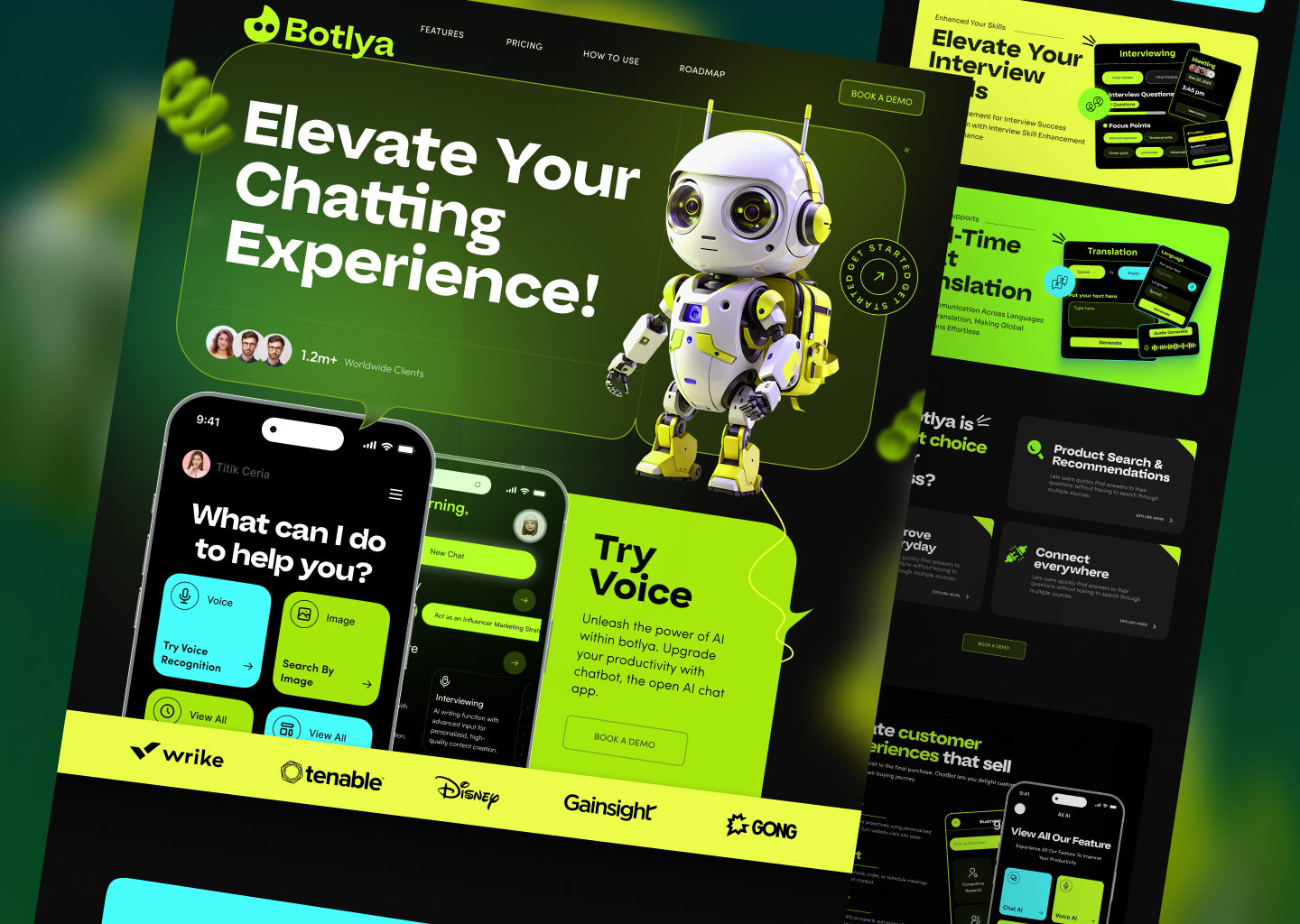 Ai - voice control chatbot landing page by Muhammad Junaid on Dribbble