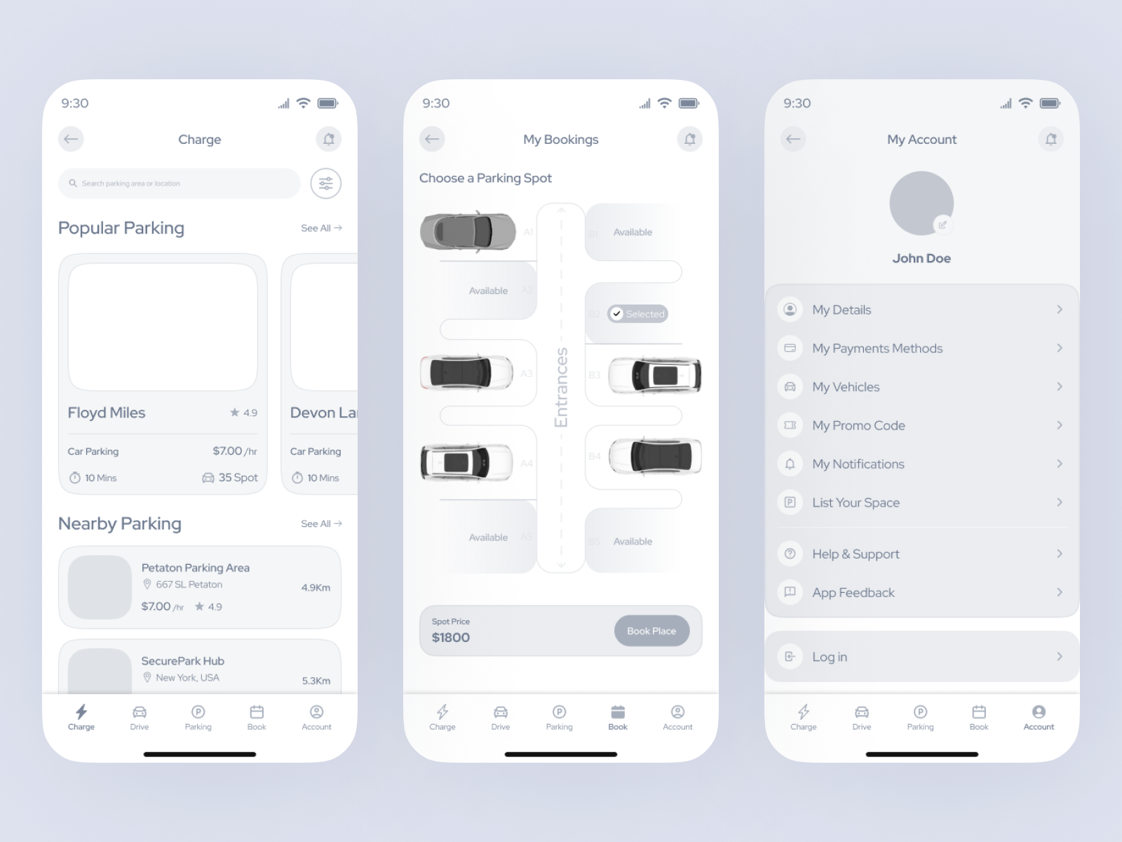 Car Parking Re-design Mobile app by Md Abdur Rouf on Dribbble