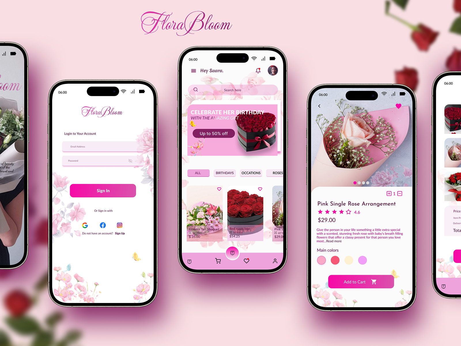 Flower Shop Mobile App Design by Saranga Ranasinghe on Dribbble