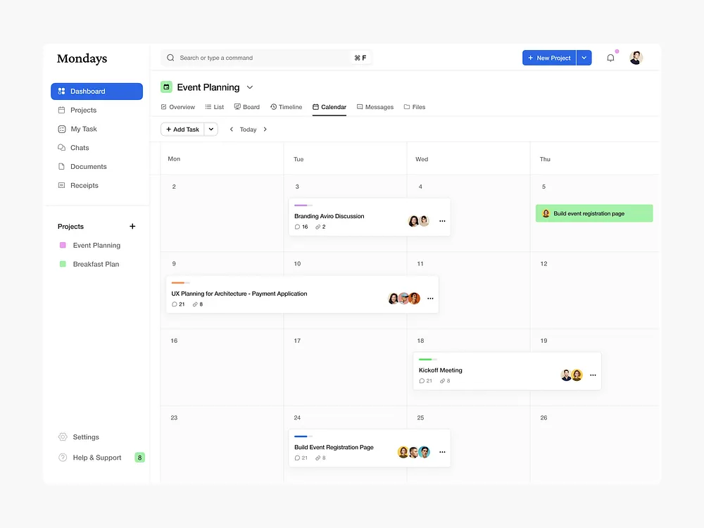 Calendar UI designs, themes, templates and downloadable graphic ...