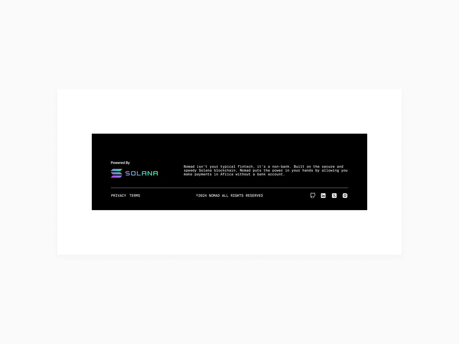Footer Section Design for Nomad Landing Page. by Alexis Abakasanga on ...