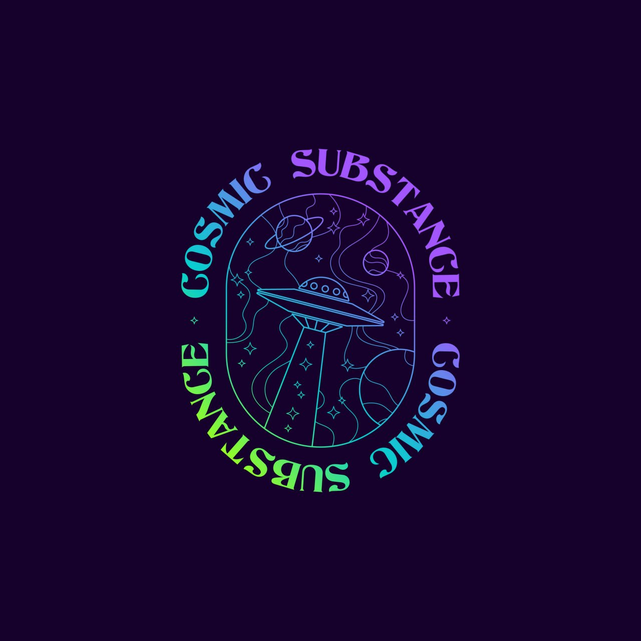 Cosmic substance logo by Роlina Lypko on Dribbble