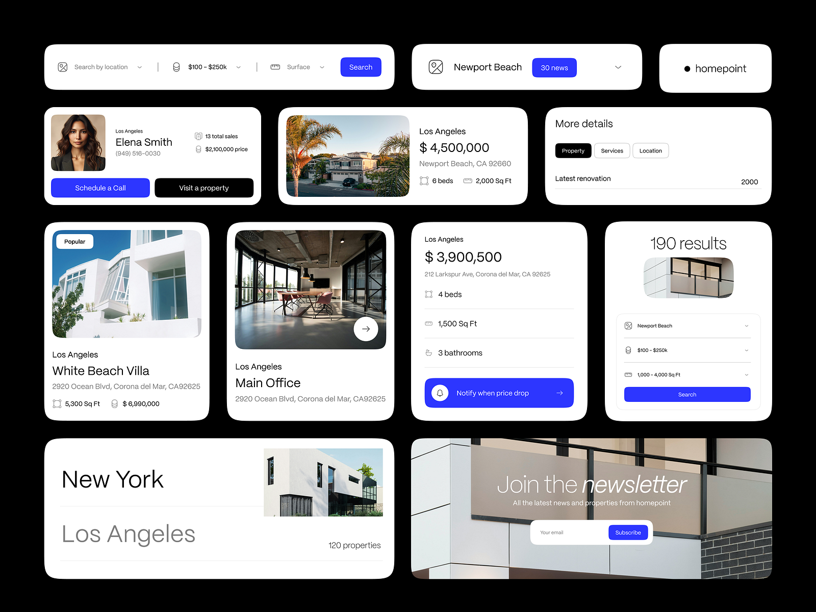 Real Estate - UI Elements by Lorenzo Perniciaro on Dribbble
