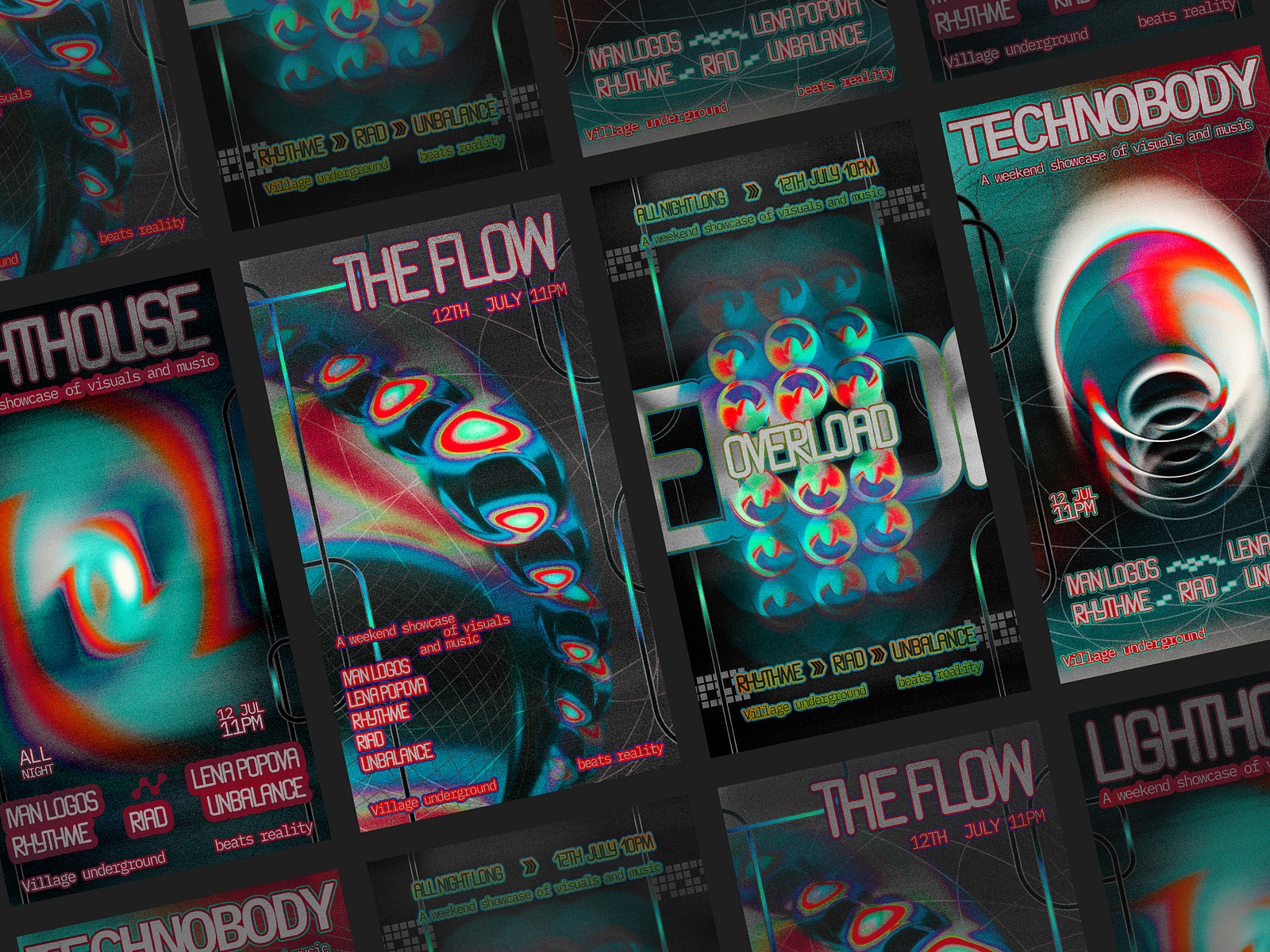 4 poster templates by MAcherry on Dribbble