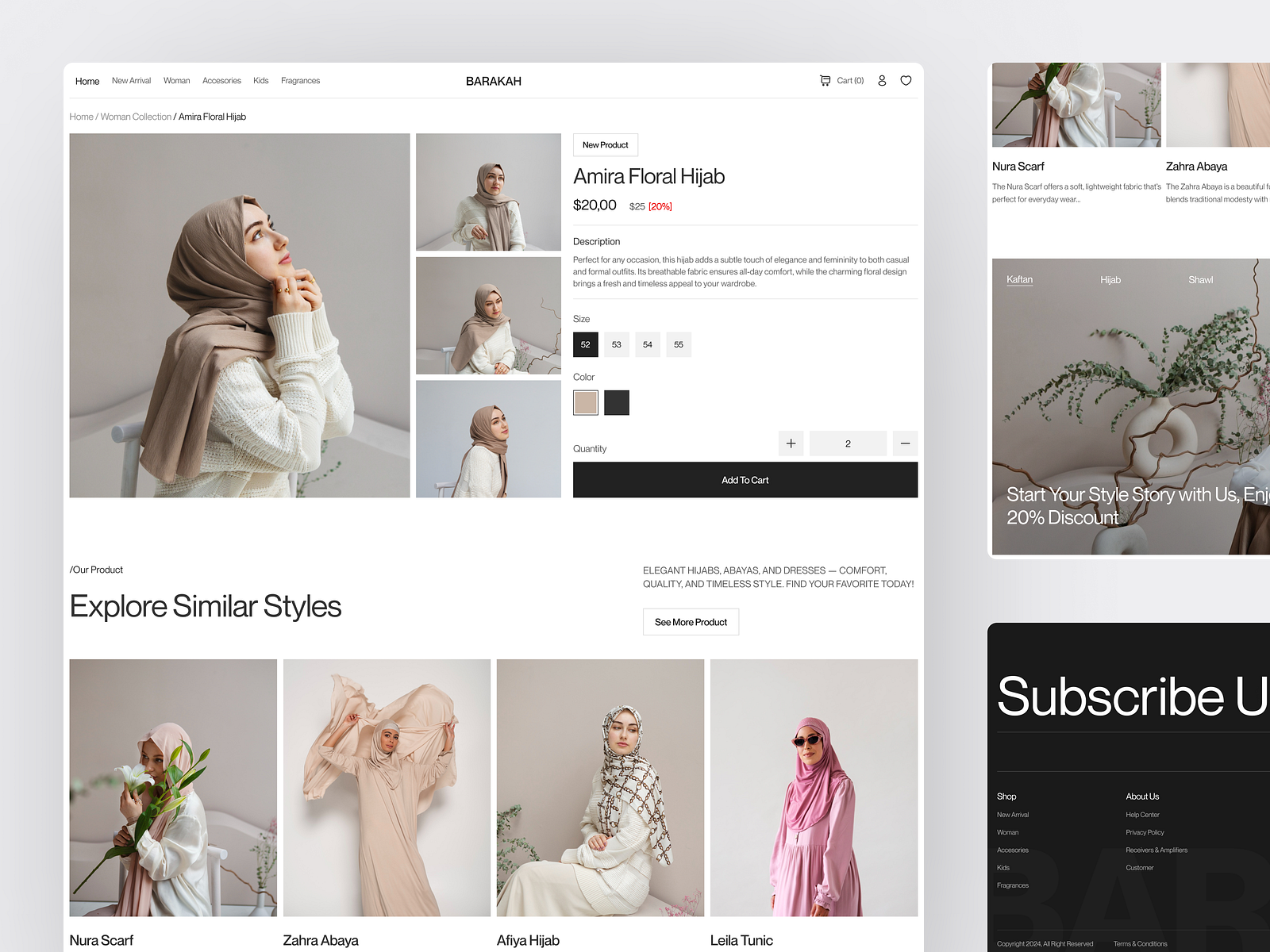 Barakah - Hijab Product Details Page by Emily Johansson for Korsa on ...