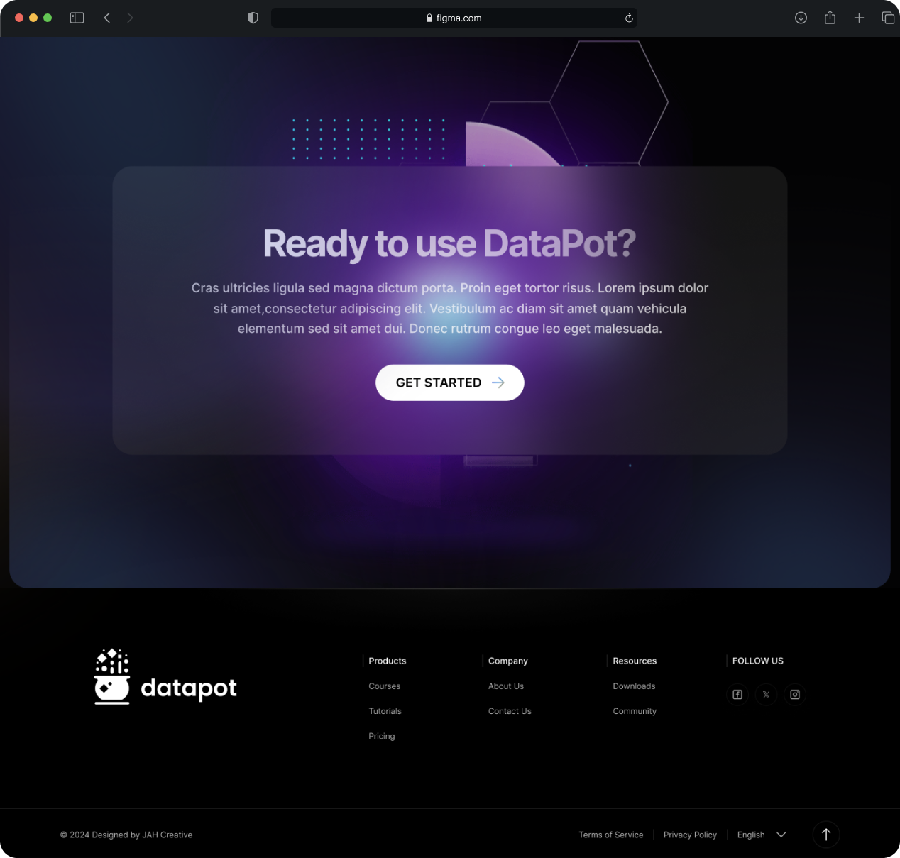 Data Management Landing Page | Dark Theme by Nick Simmons UX UI on Dribbble