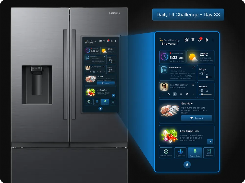 Smart Fridge Interface designs, themes, templates and downloadable ...