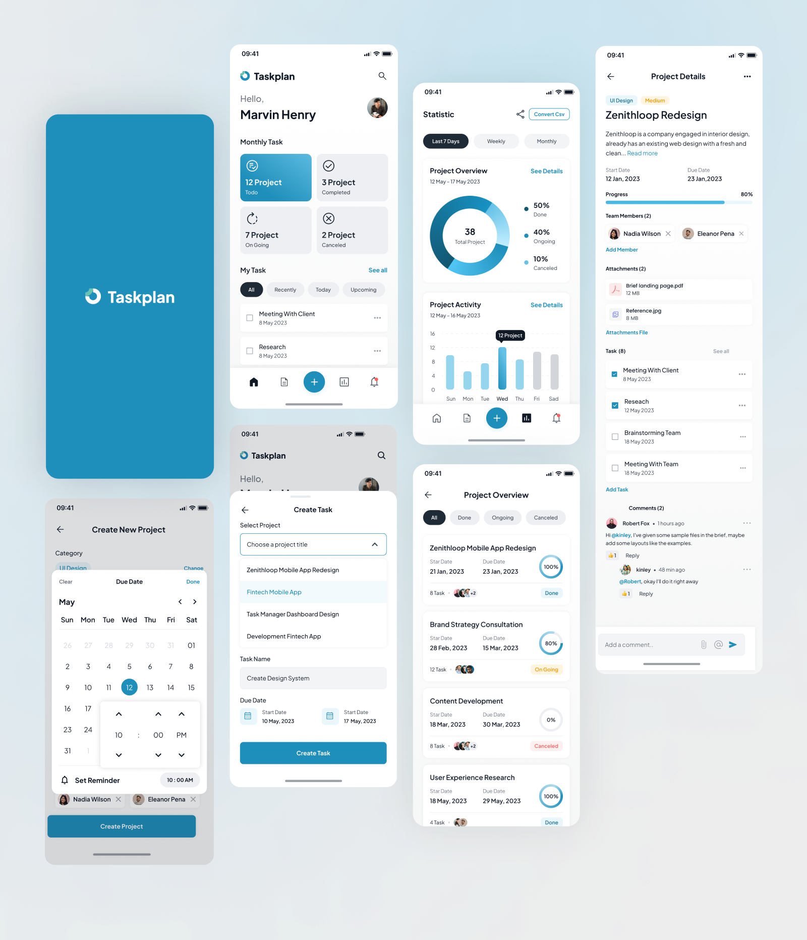 Taskplan - Task Manager Mobile App - Collage Version in Mockup by Afif ...