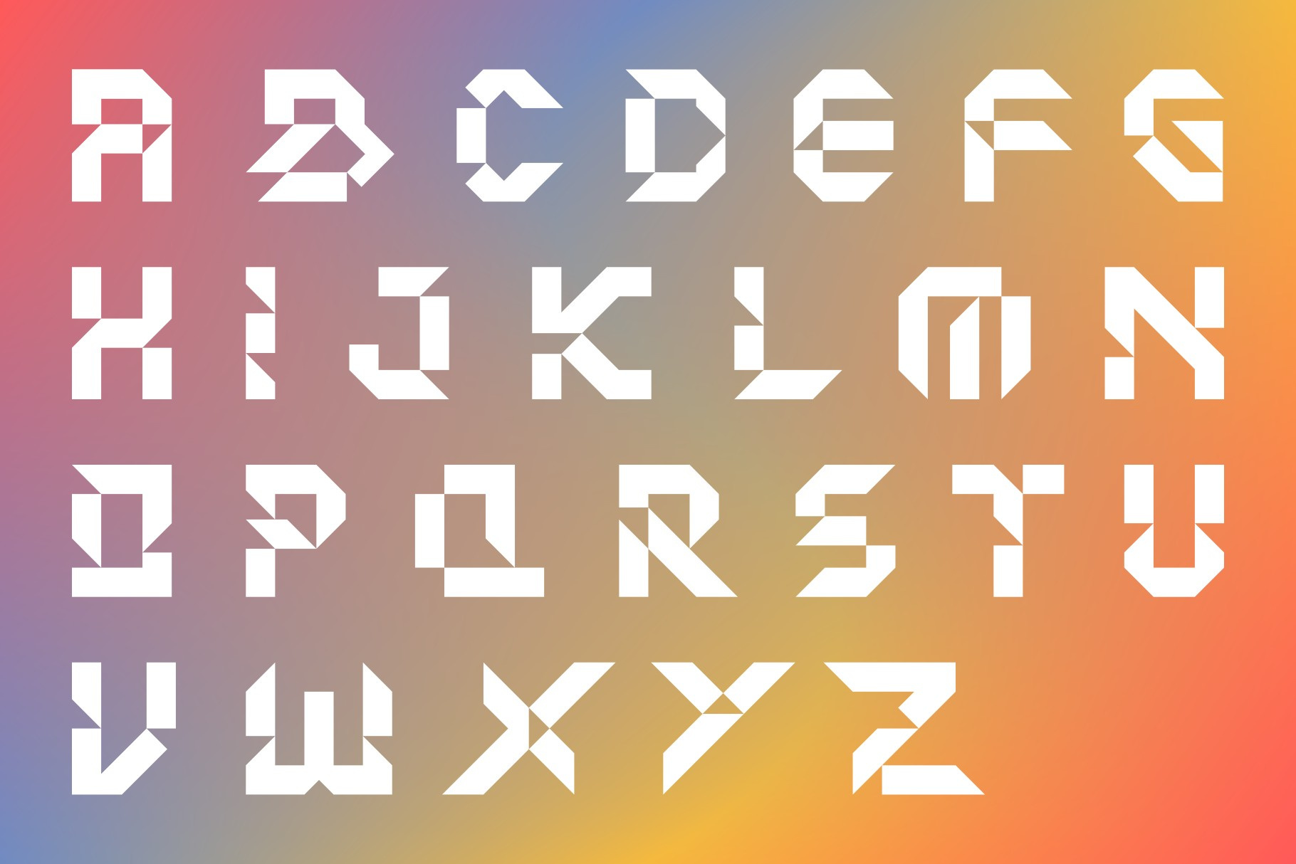 Alphabet A to Z Geometric Design by M. Nafi' Ulul Albab on Dribbble