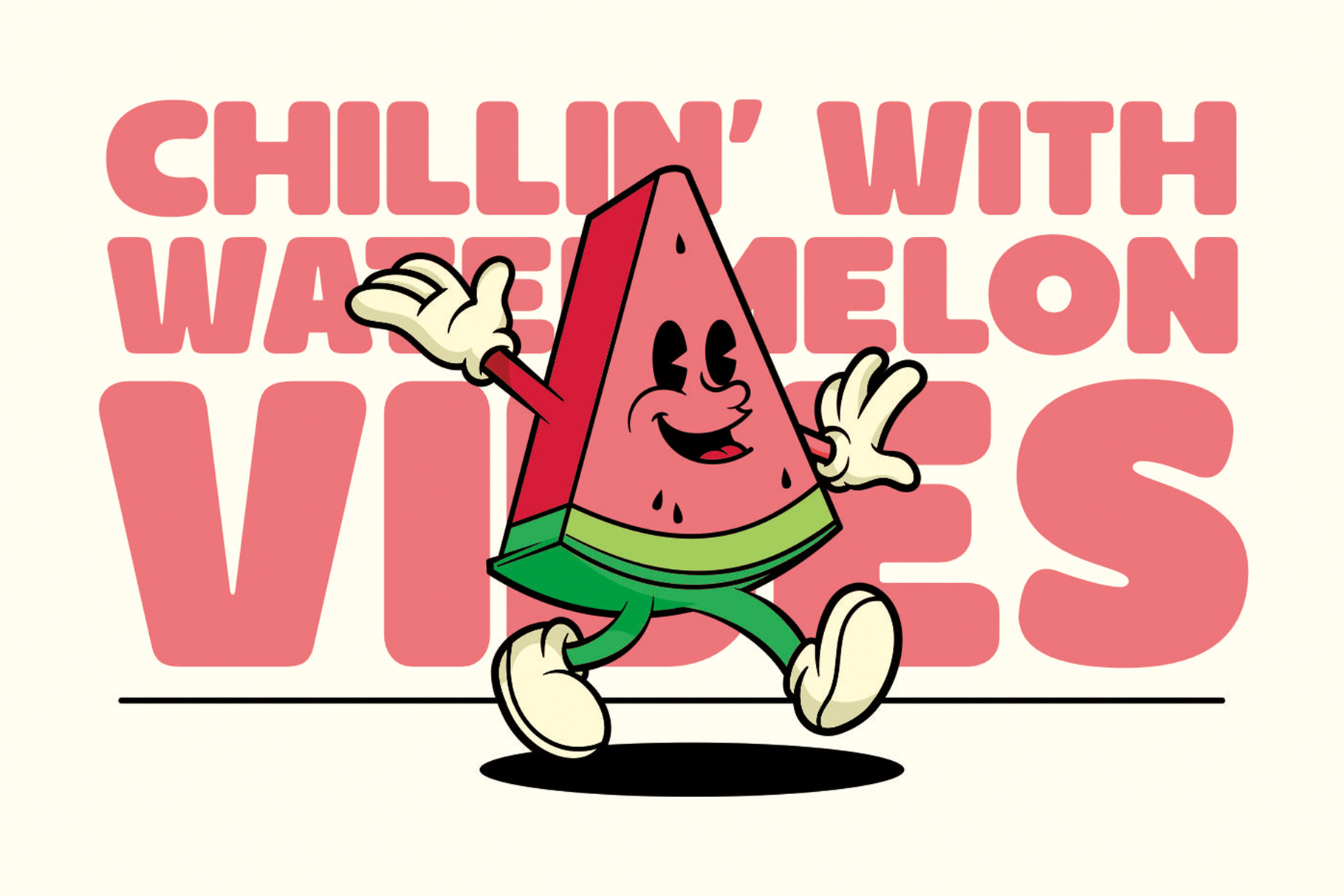 Retro Watermelon Character by Teuku Deky Firnanda on Dribbble