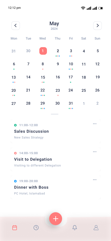Calendar App UI Design by Arzoo Niaz on Dribbble