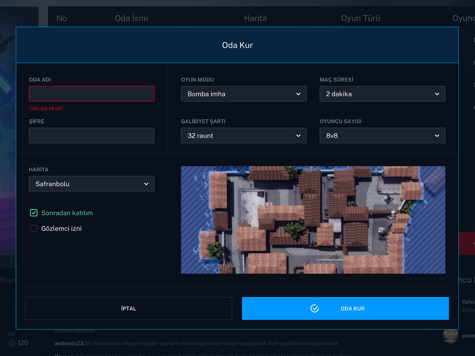 Desktop War Game - Room Creation Screen by Altay Suna on Dribbble