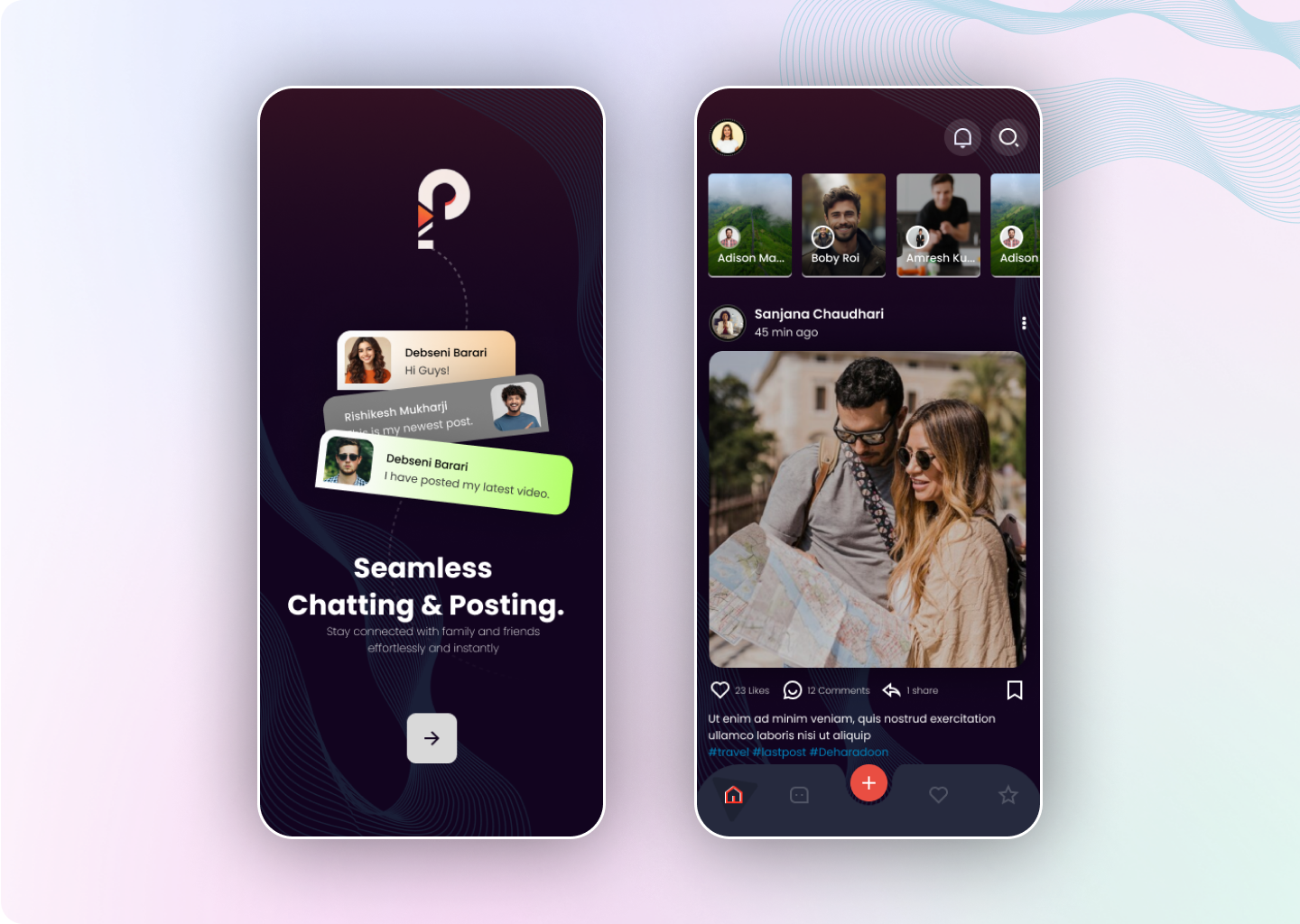 Social Media UI Design – Clean & Modern Interface 🎨 by Kanchan ...