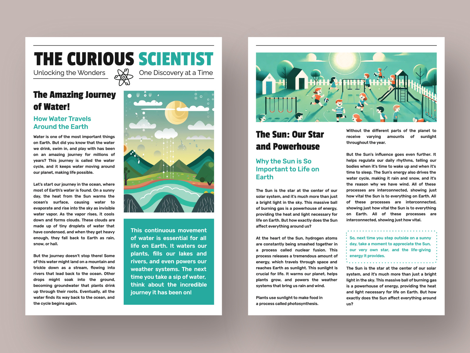 Science Newspaper for Kids by Gdoc on Dribbble