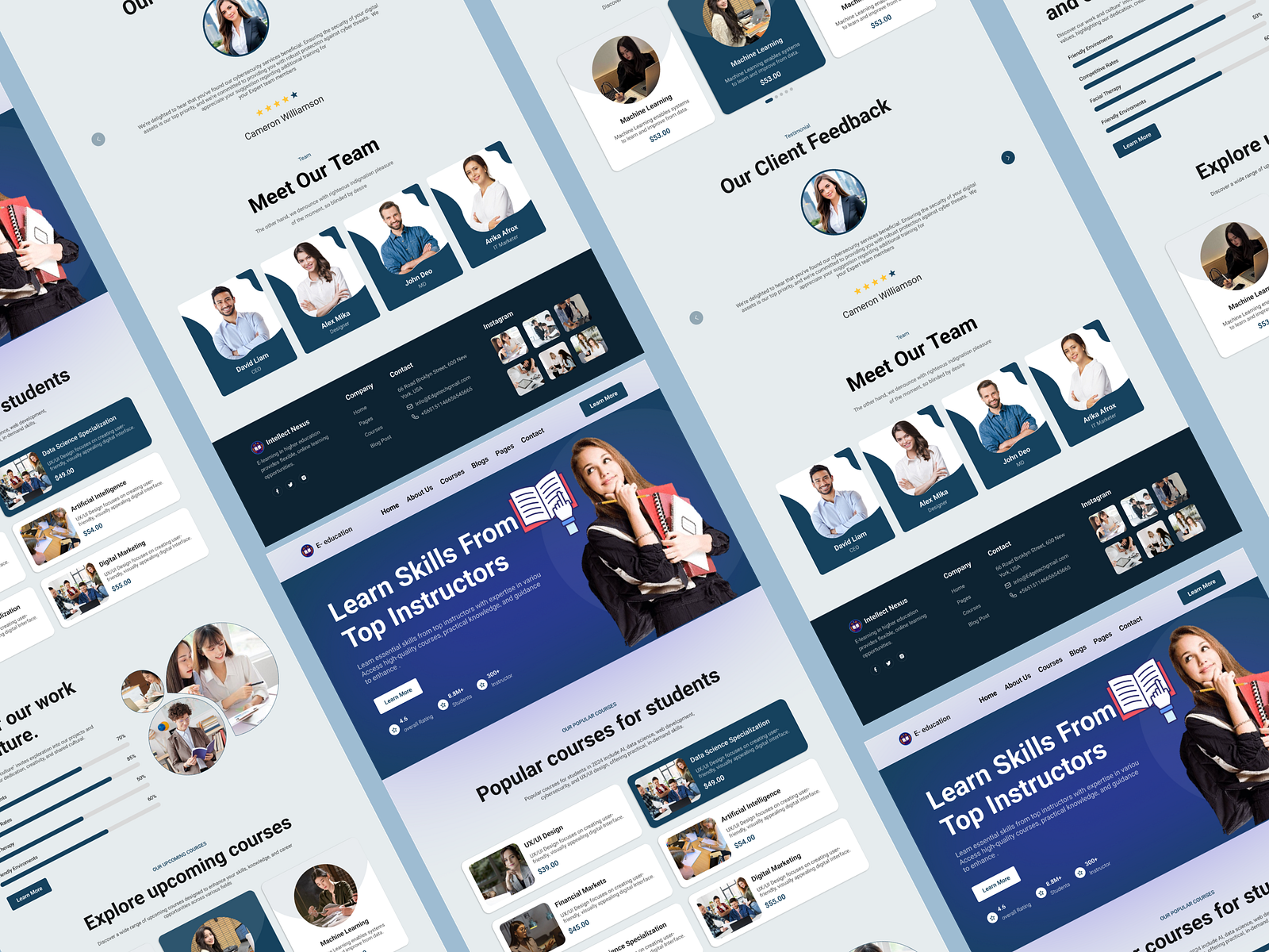 E-learning higher education website by Rimi Khatun on Dribbble